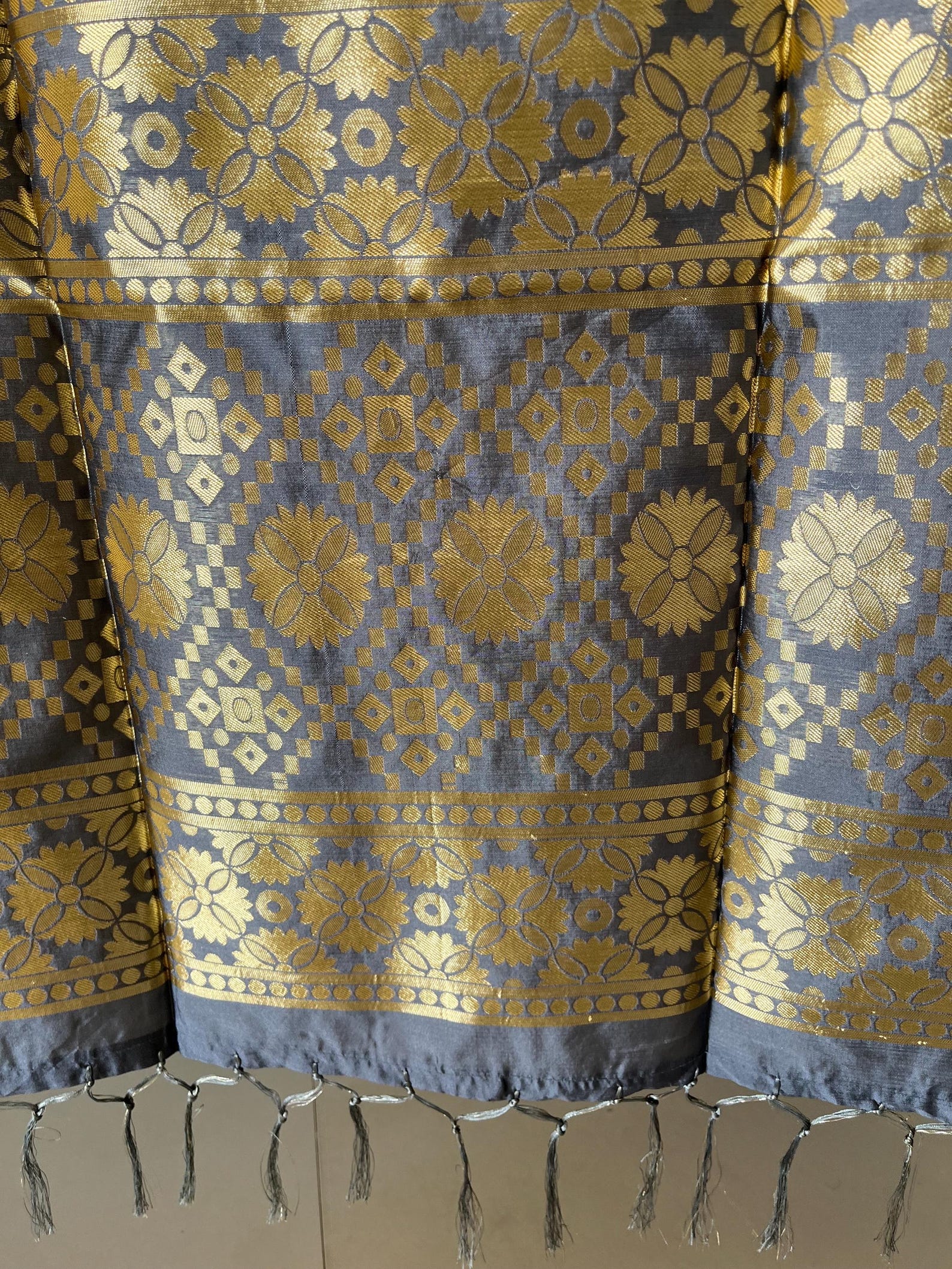 Golden Work on Black Dupatta, Chunri - Etsy