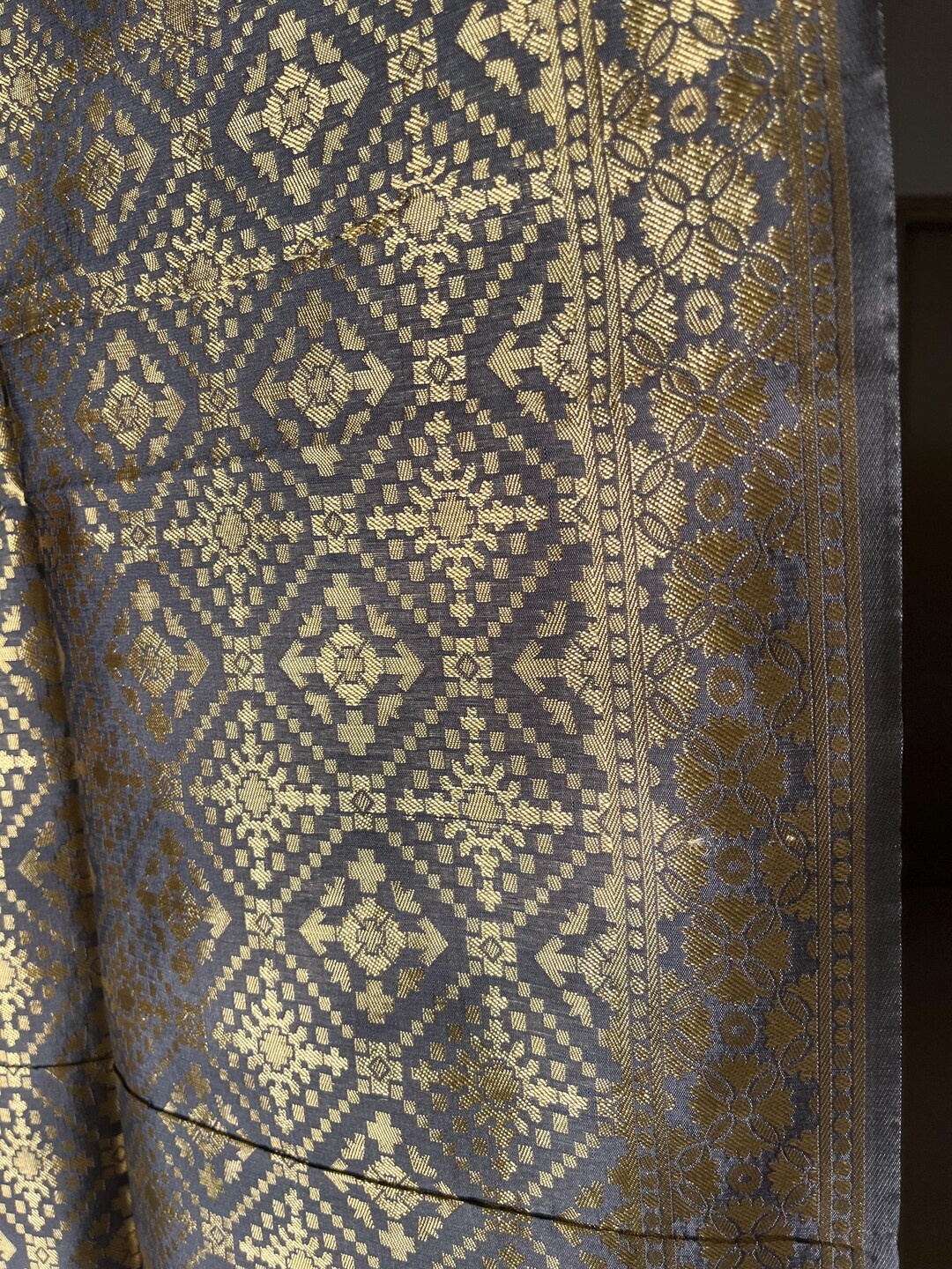 Golden Work on Black Dupatta, Chunri - Etsy