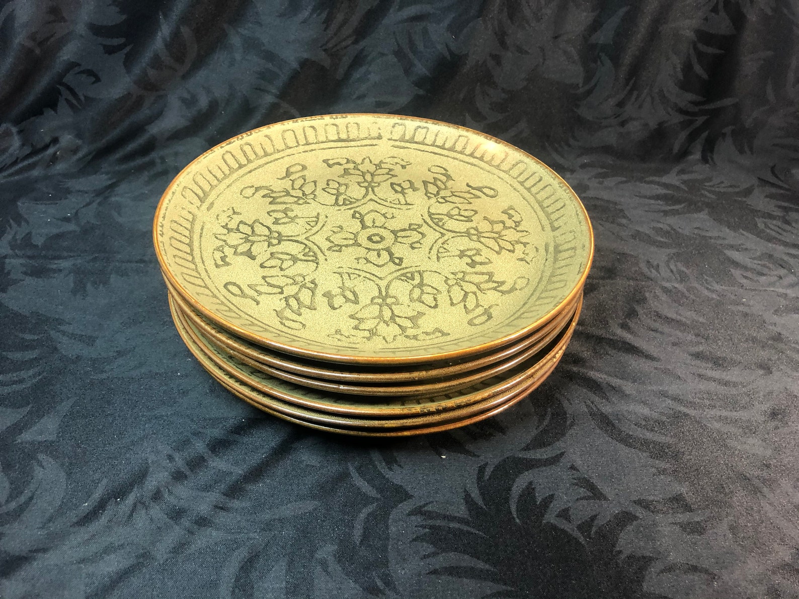 Pier 1 Batik Stoneware Salad Plate | Etsy