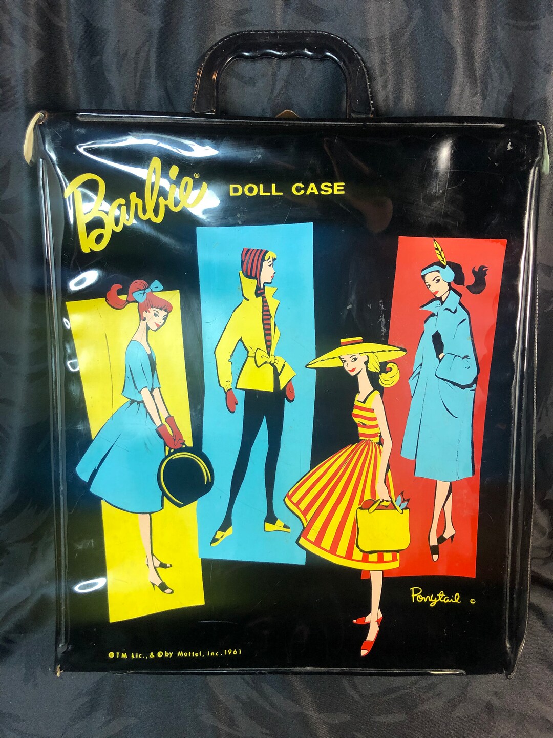 Black Vinyl Ponytail Barbie Doll Case - Etsy
