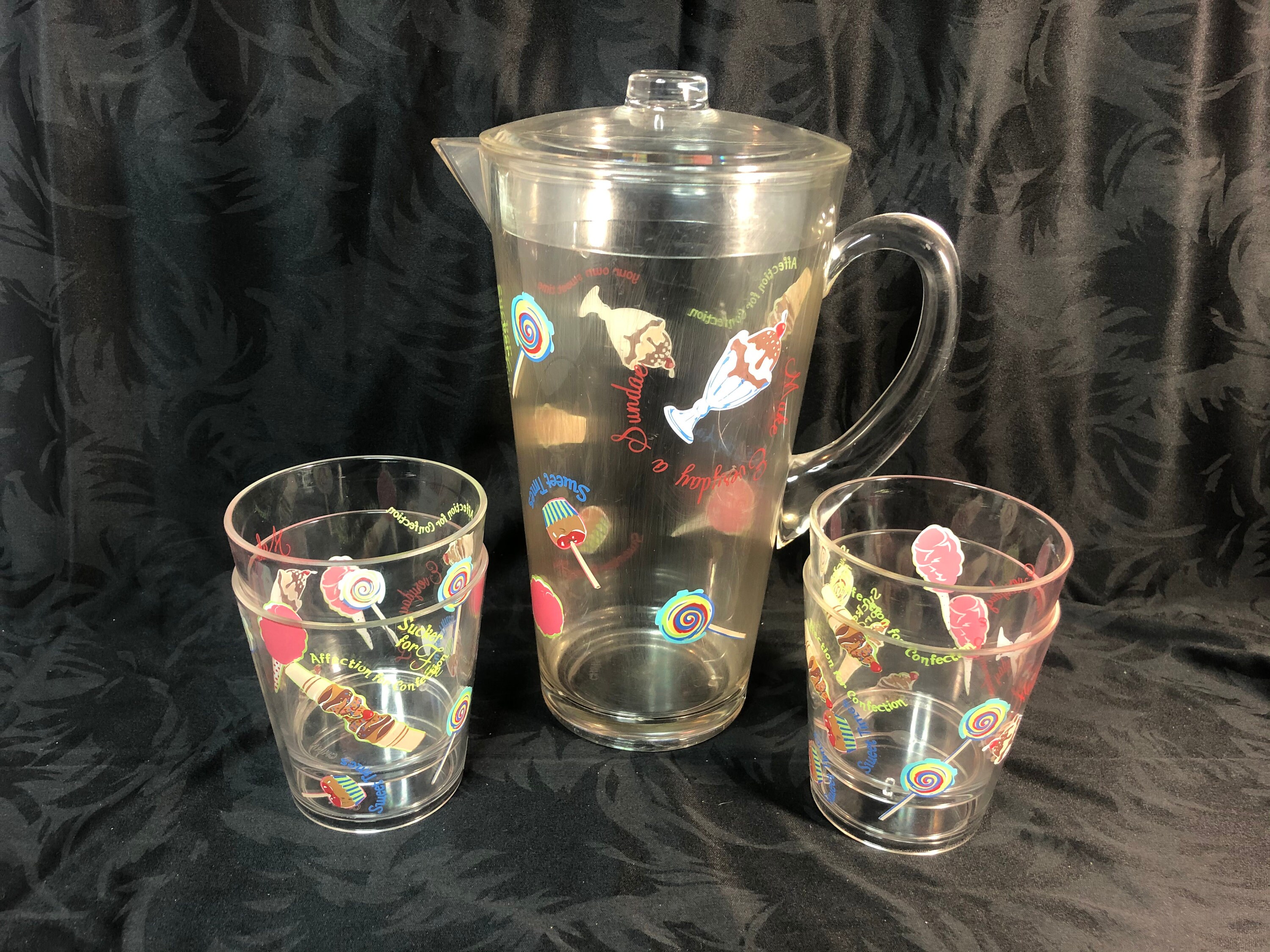 Acrylic Sweet Treats Pitcher and 4 Cups | Etsy