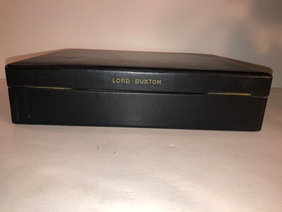 Black vinyl Lord Buxton Jewelry Box - Gem