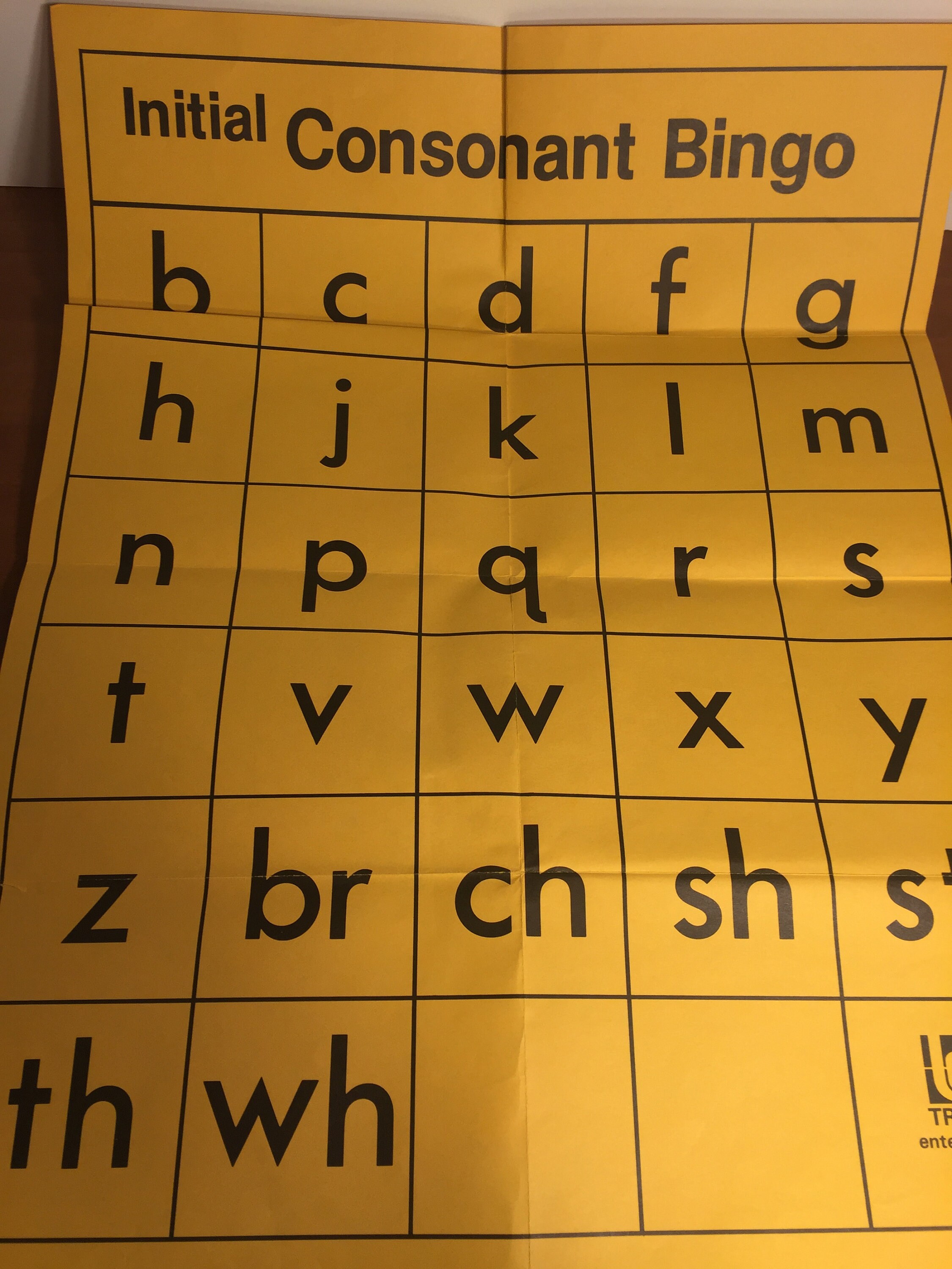 Vintage Initial Consonant Bingo - Etsy