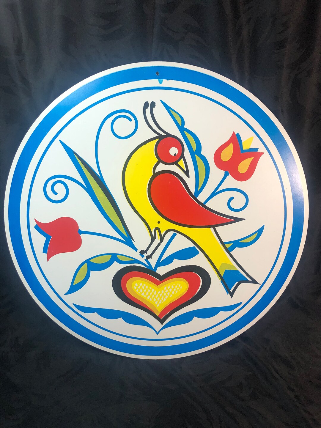 Pennsylvania Dutch Hex Sign, Single Distlefink, Good Luck, Happiness ...