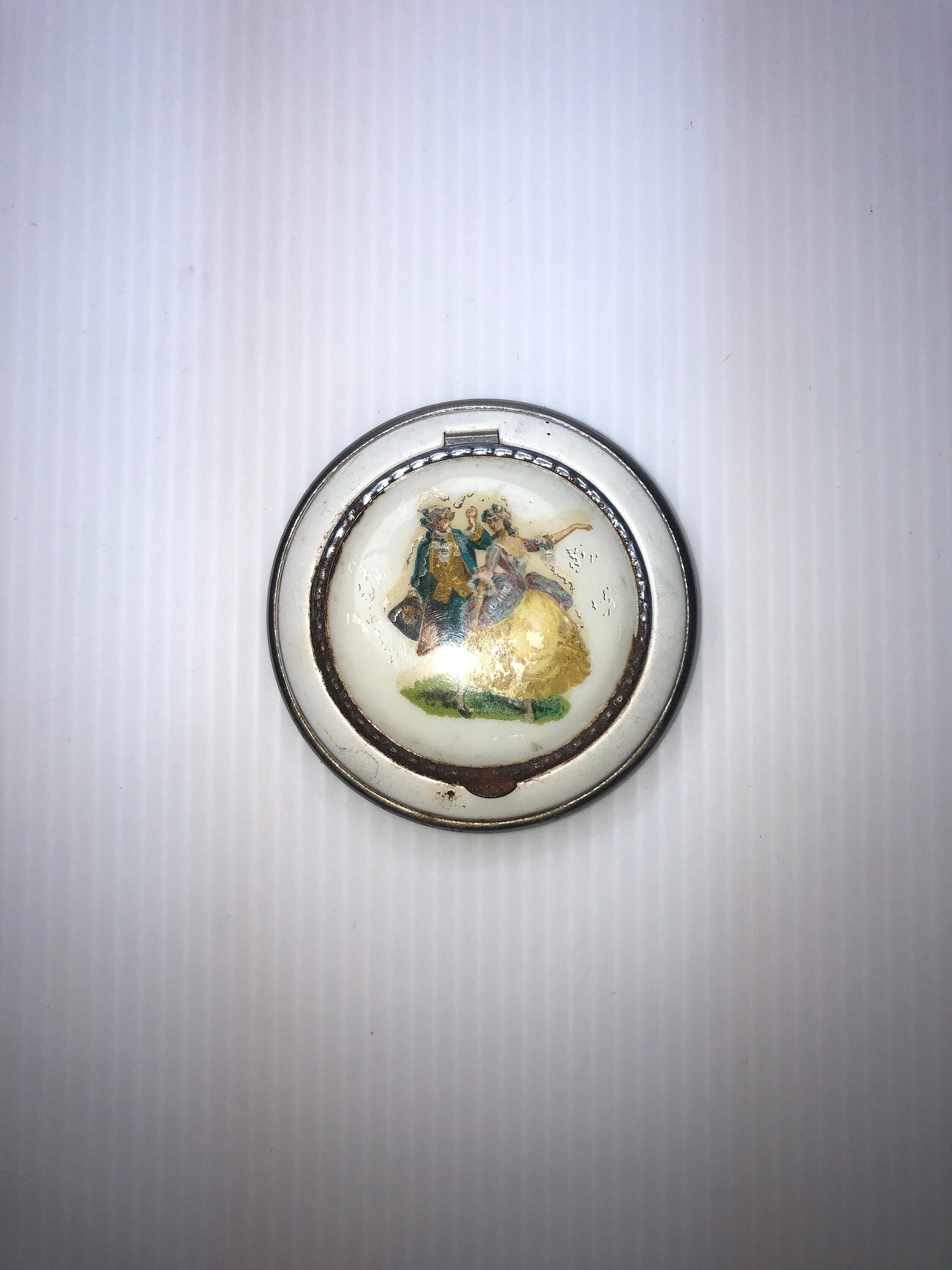 Enamel Victorian Couple Powder Compact - Etsy