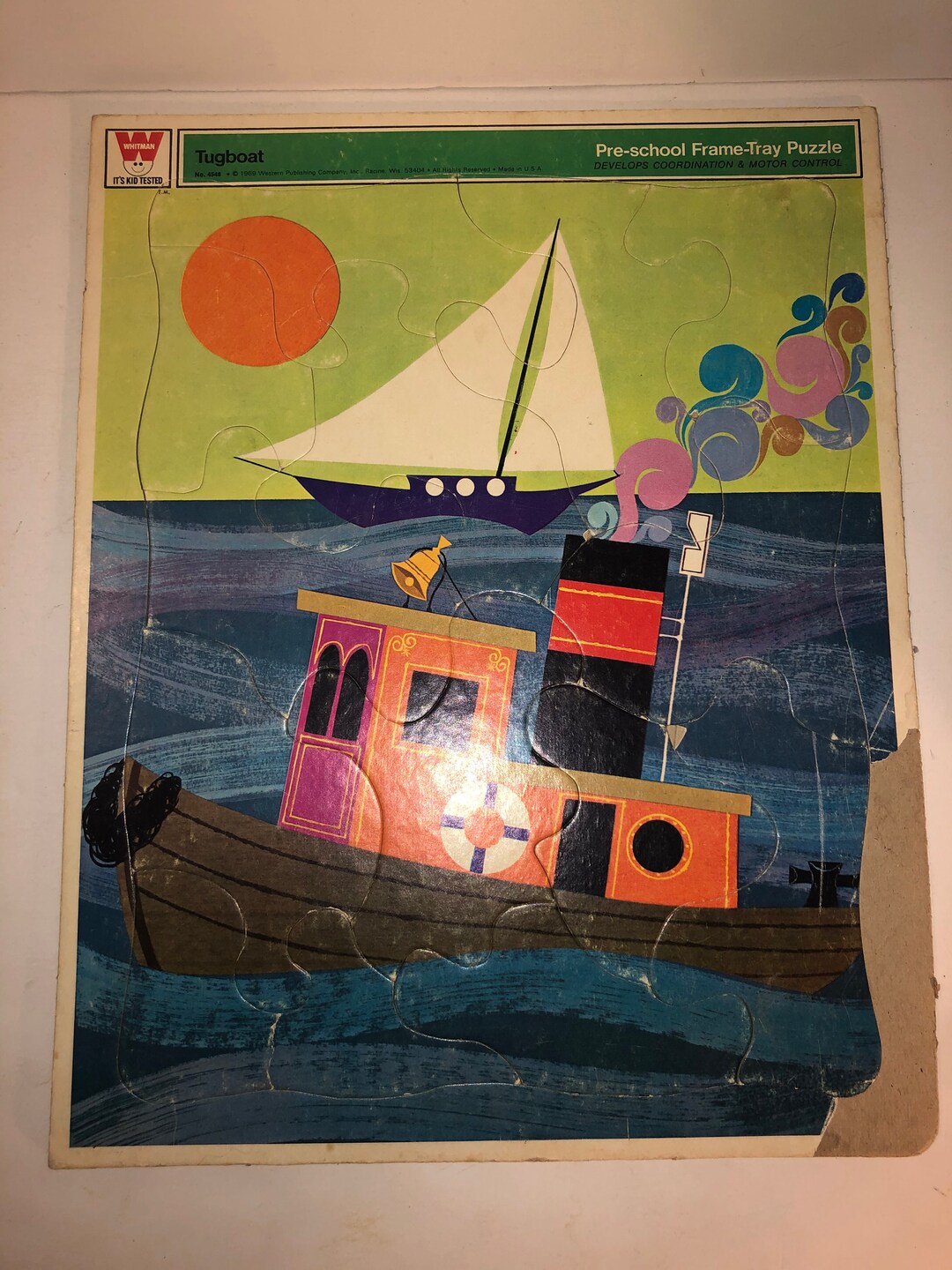 Vintage Tugboat Pre School Frame Tray Puzzle - Etsy