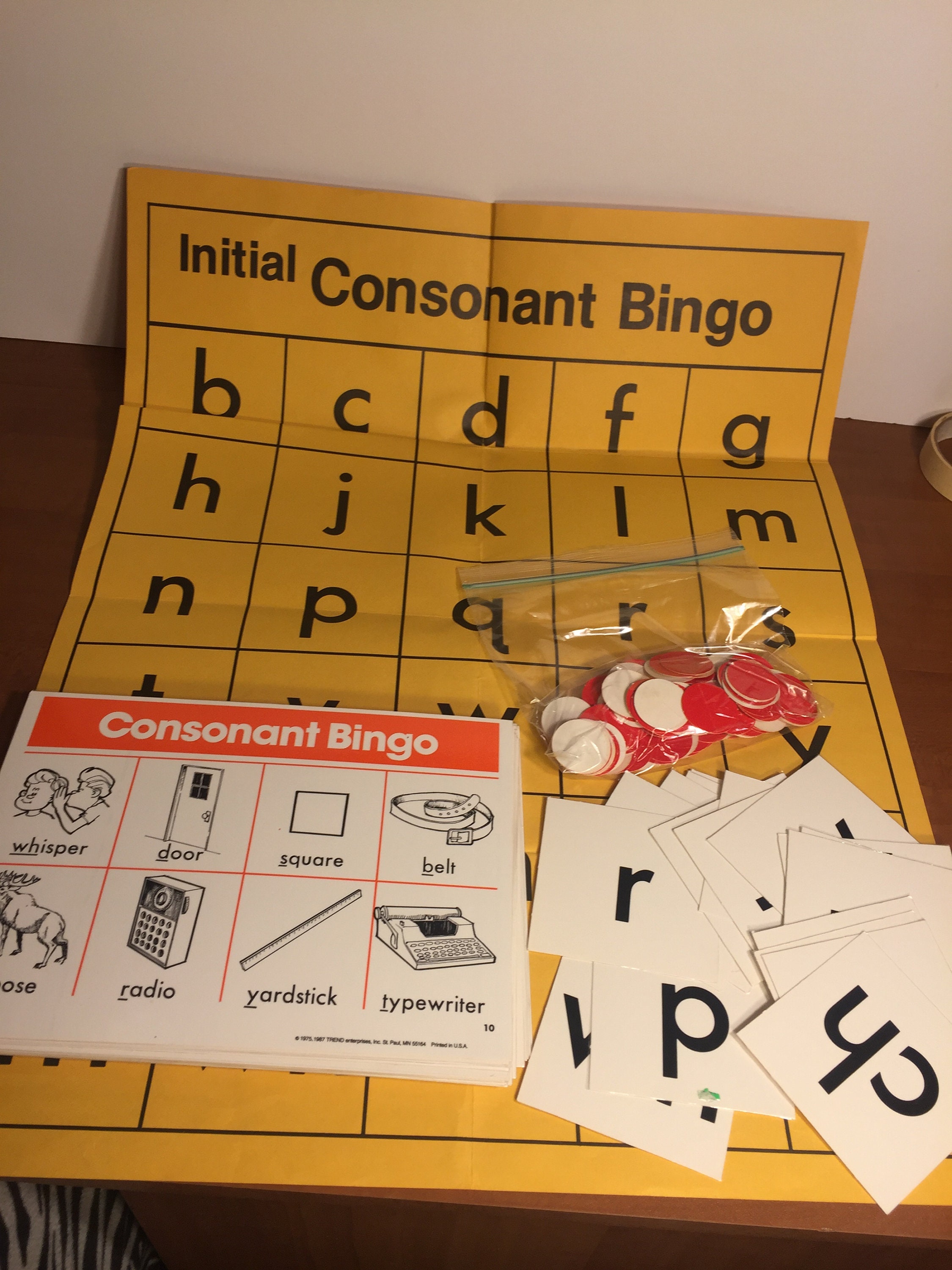 Vintage Initial Consonant Bingo - Etsy