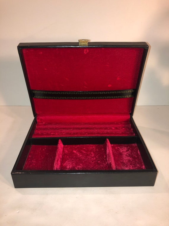 Black vinyl Lord Buxton Jewelry Box - Gem