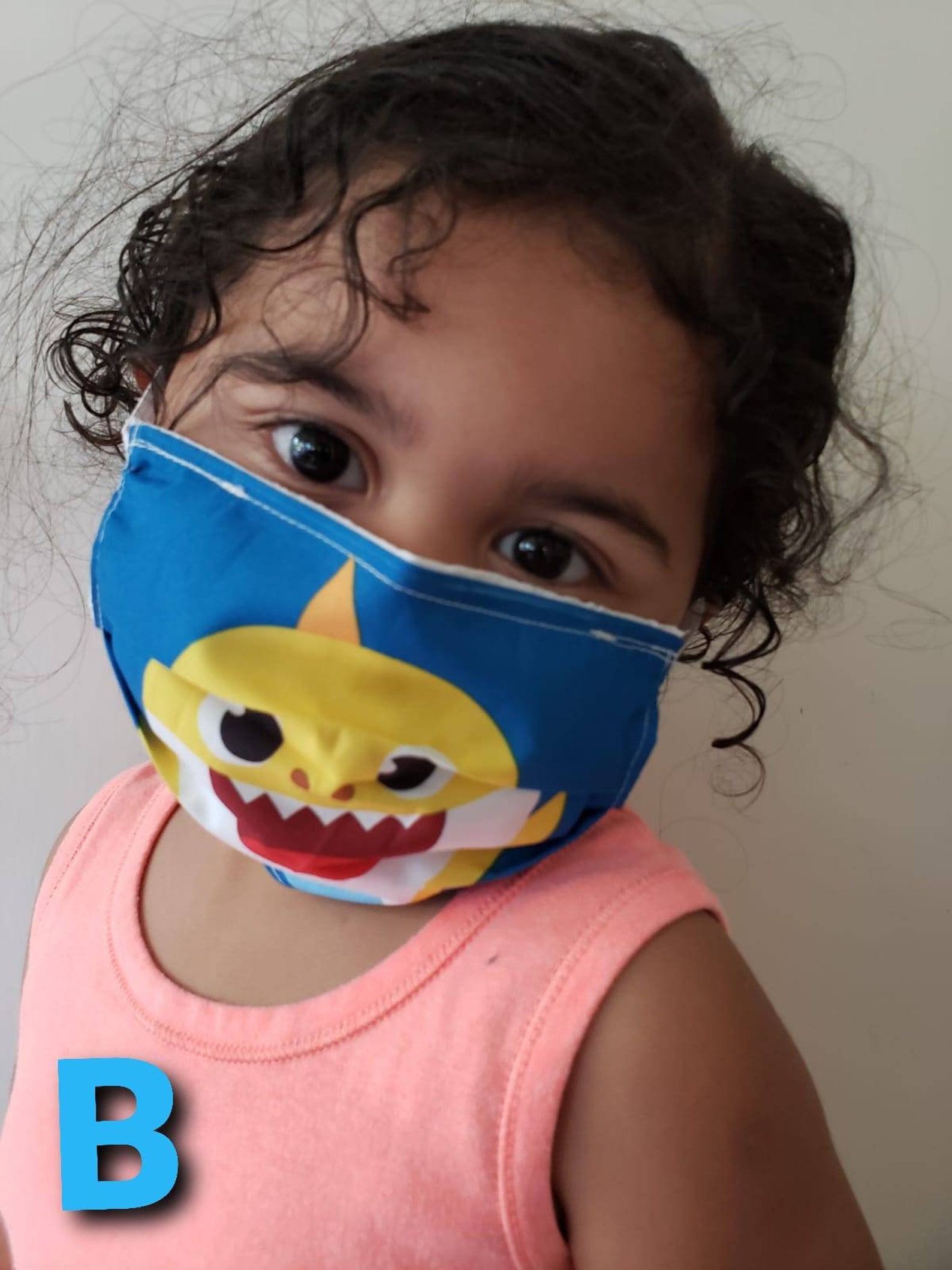 Baby shark face masks for toddler pocket for filter nose wire | Etsy