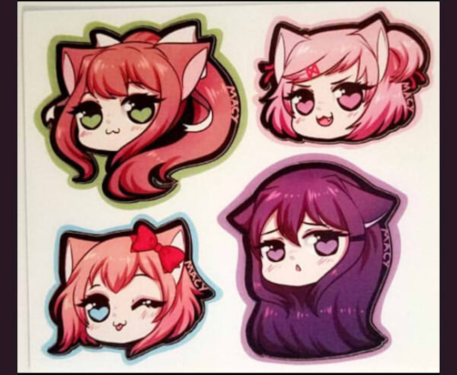Doki Doki Literature Club Sticker Set - Etsy