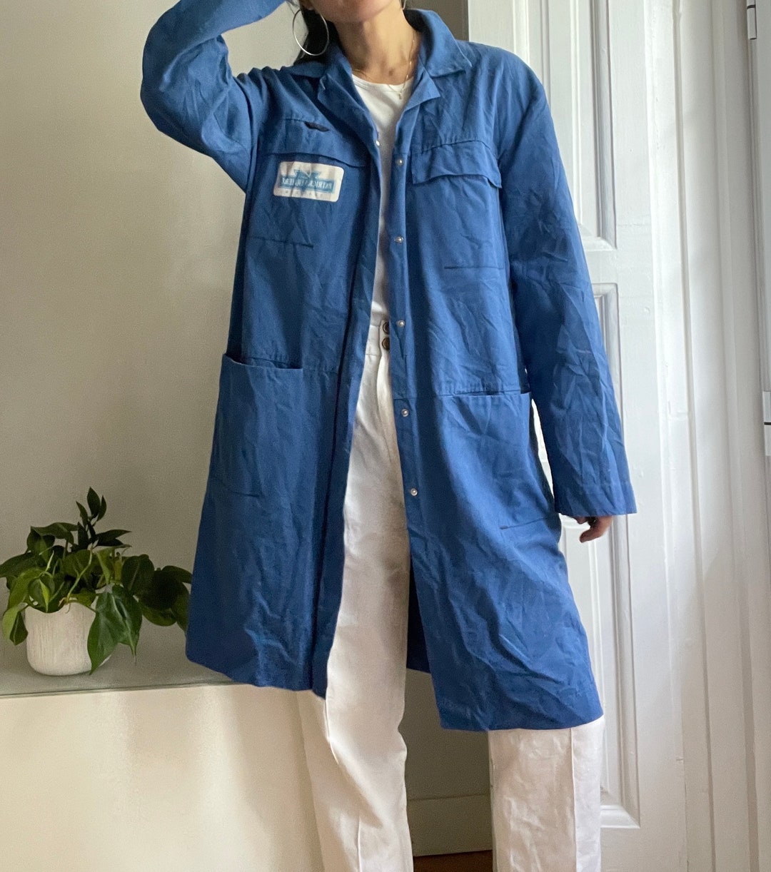 Vintage Blue European Chore Coat / Logo / Size 56-62 Xl-xxl - Etsy