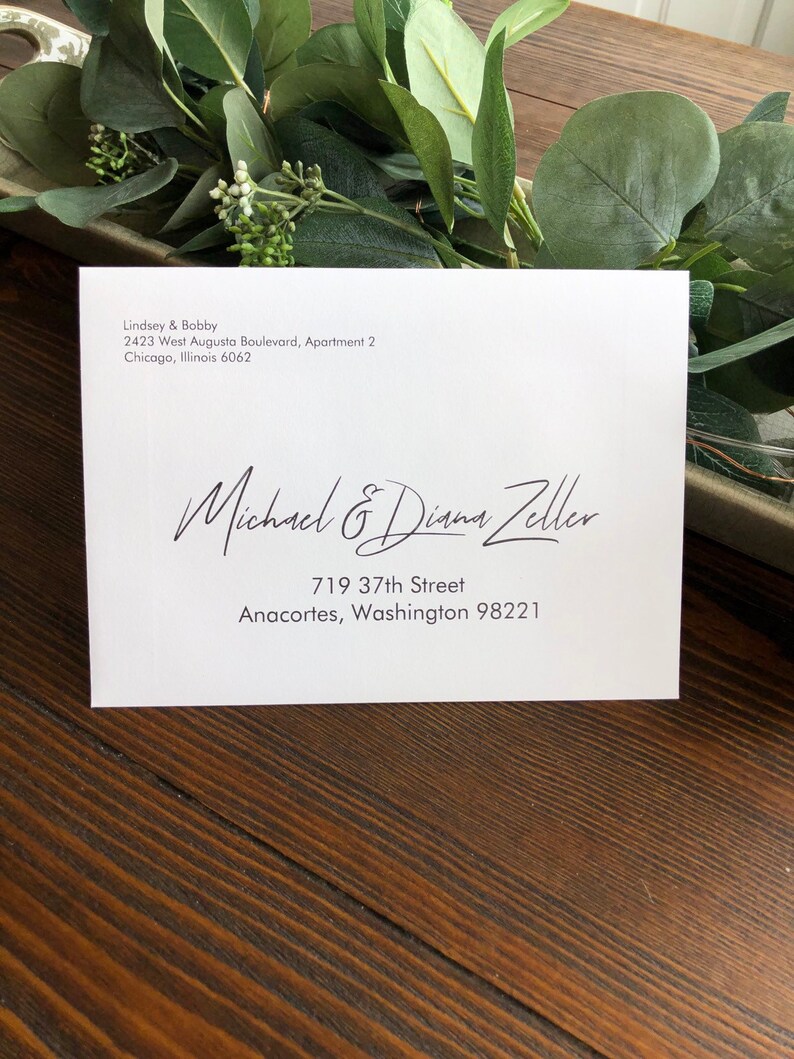 Wedding Invitation Envelope Printing Custom Envelope | Etsy