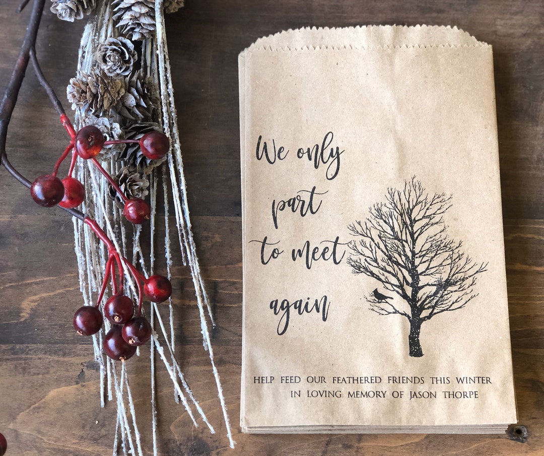 Cardinal Memorial Gift Bags: Remembrance Favor, Funeral Keepsake ...
