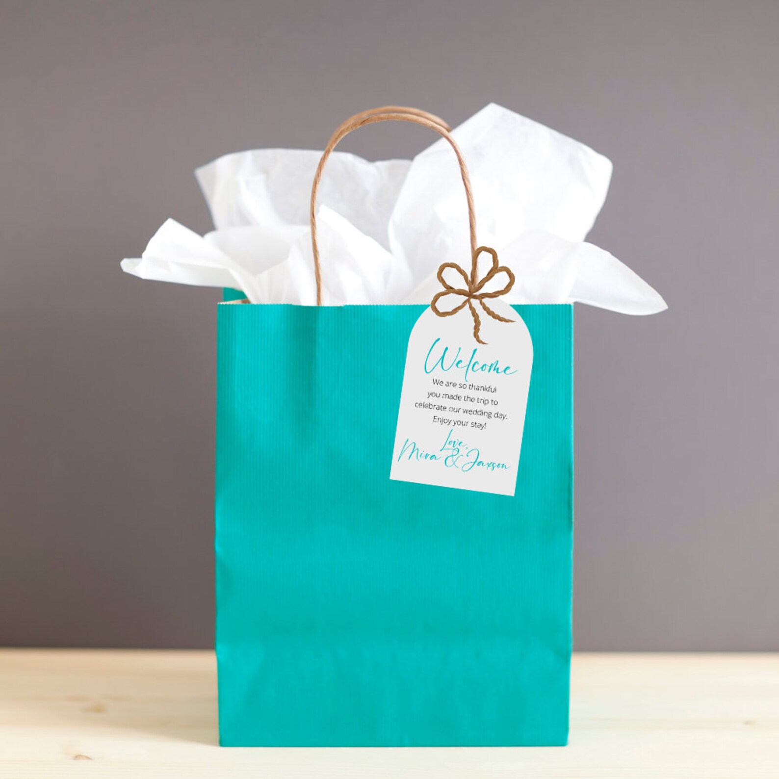 Printed Wedding Welcome Bag Tags Boho Wedding Gift Tags Tote - Etsy