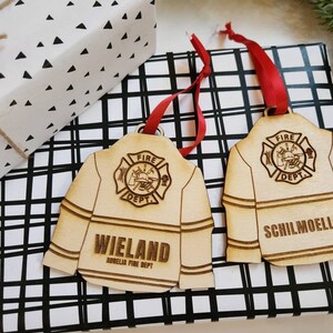Personalized Firefighter Ornament Chief Gifts Fire Department Ornament ...