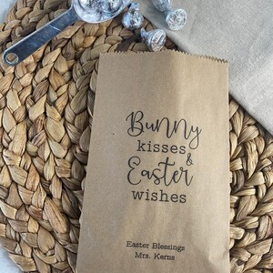 Bunny Kisses Easter Cookie Bag Easter Kisses Favor Easter Candy Bags ...