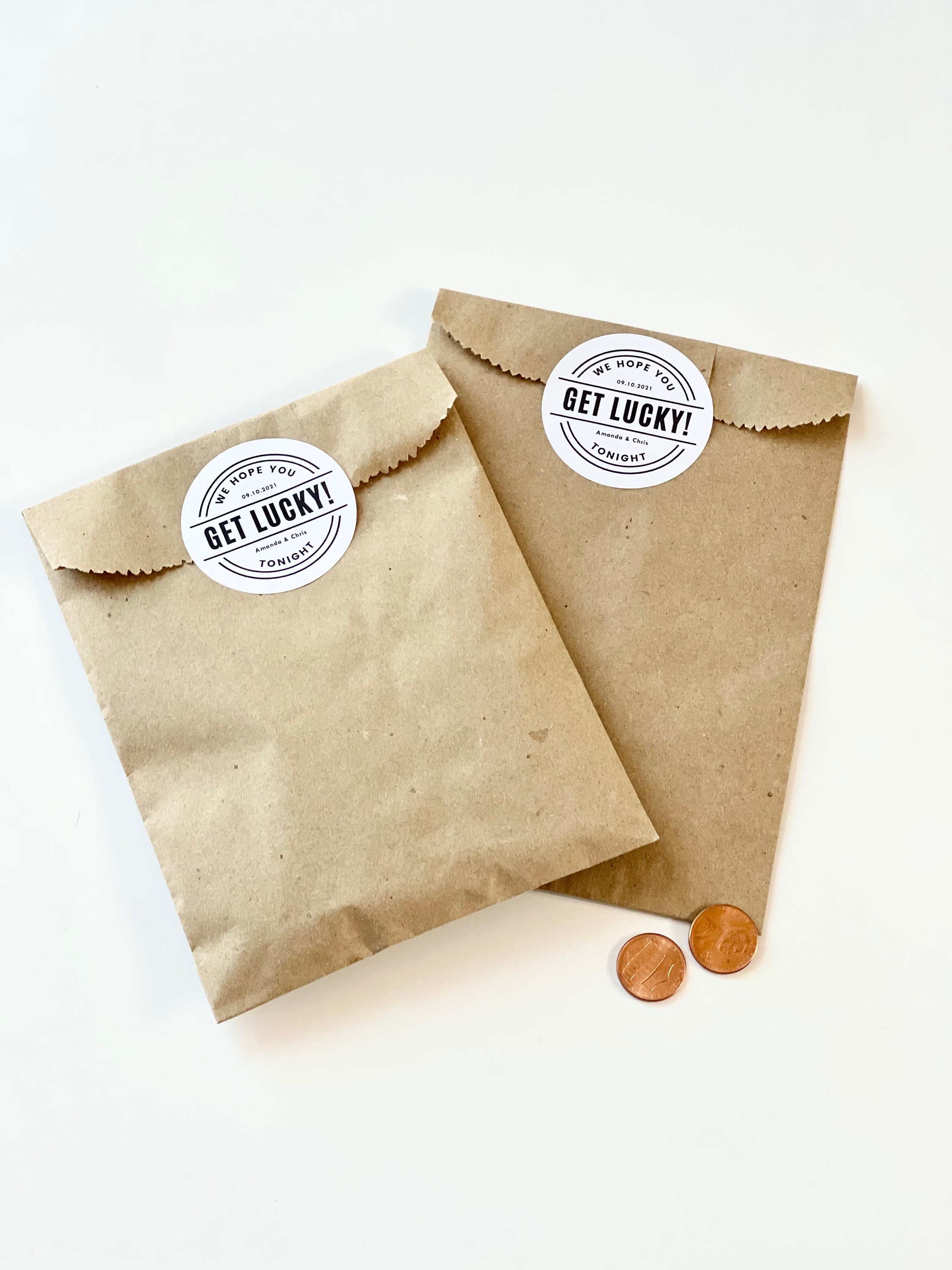 Get Lucky Stickers Lottery Ticket Favor Seal Personalized | Etsy