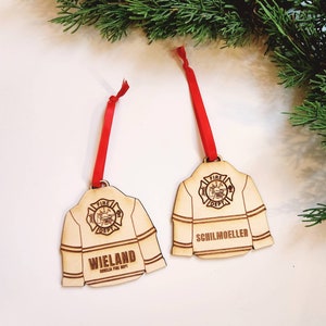 Personalized Firefighter Ornament Chief Gifts Fire Department Ornament ...