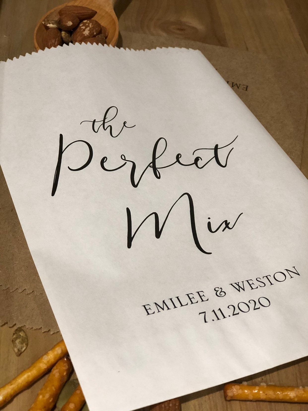 Wedding Trail Mix Bags The Perfect Mix Trail Mix Bar Bags | Etsy