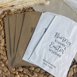 Bunny Kisses Easter Cookie Bag Easter Kisses Favor Easter Candy Bags ...