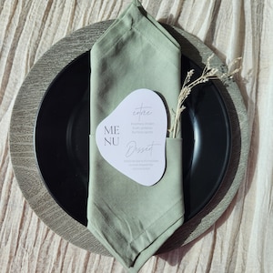 Pebble Shaped Wedding Menu: Modern Abstract Design (set of 12) - Etsy