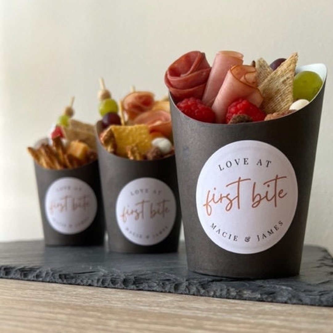 Charcuterie Cups, Wedding Reception Snack Cups, Snack Boats, Party Mix ...