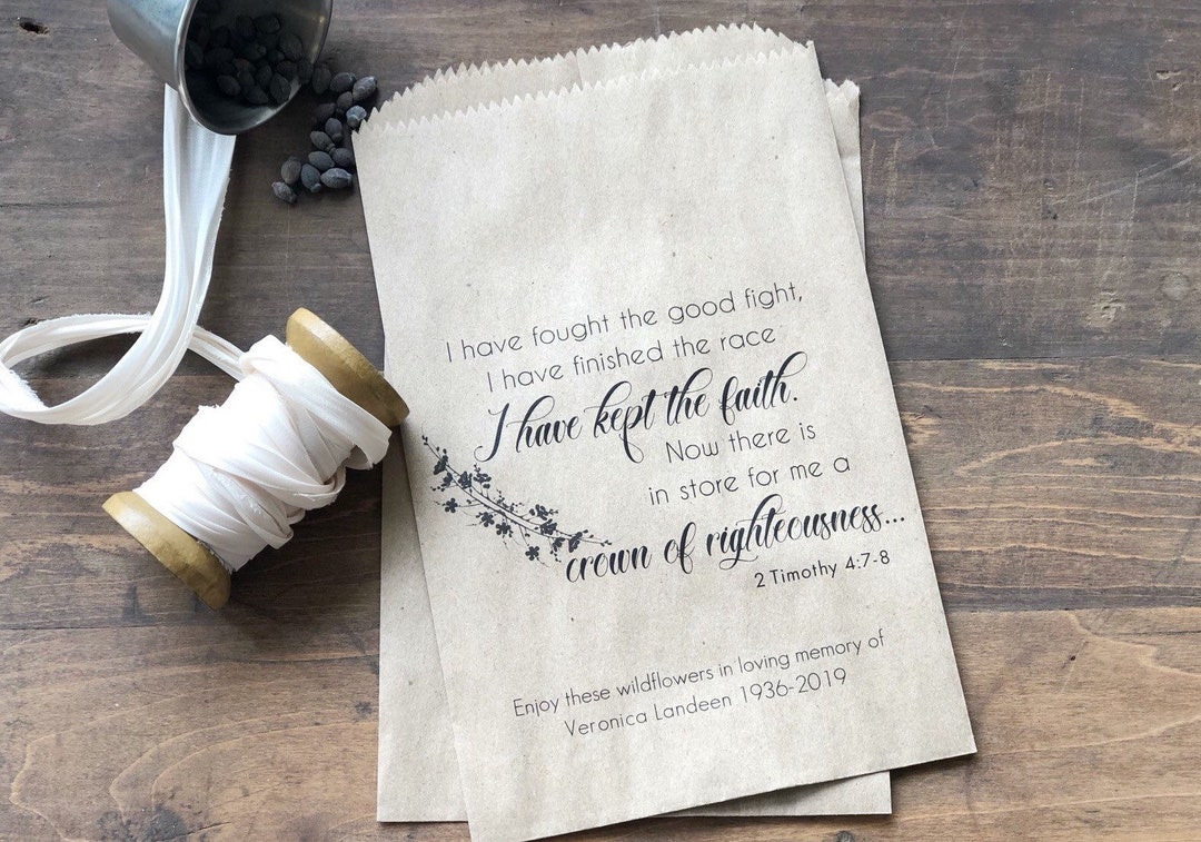 Wildflower Memorial Gift Bags: Christian Funeral Favors - Etsy