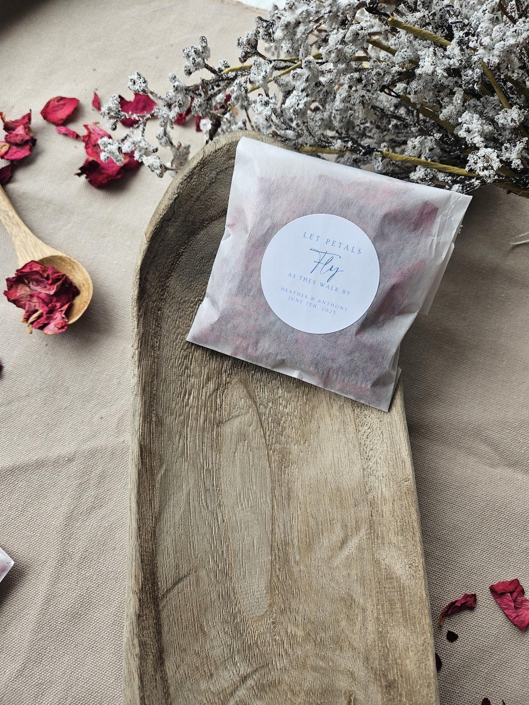 Wedding Petal Toss Bags & Sticker Set 'let Petals Fly as They Walk By ...