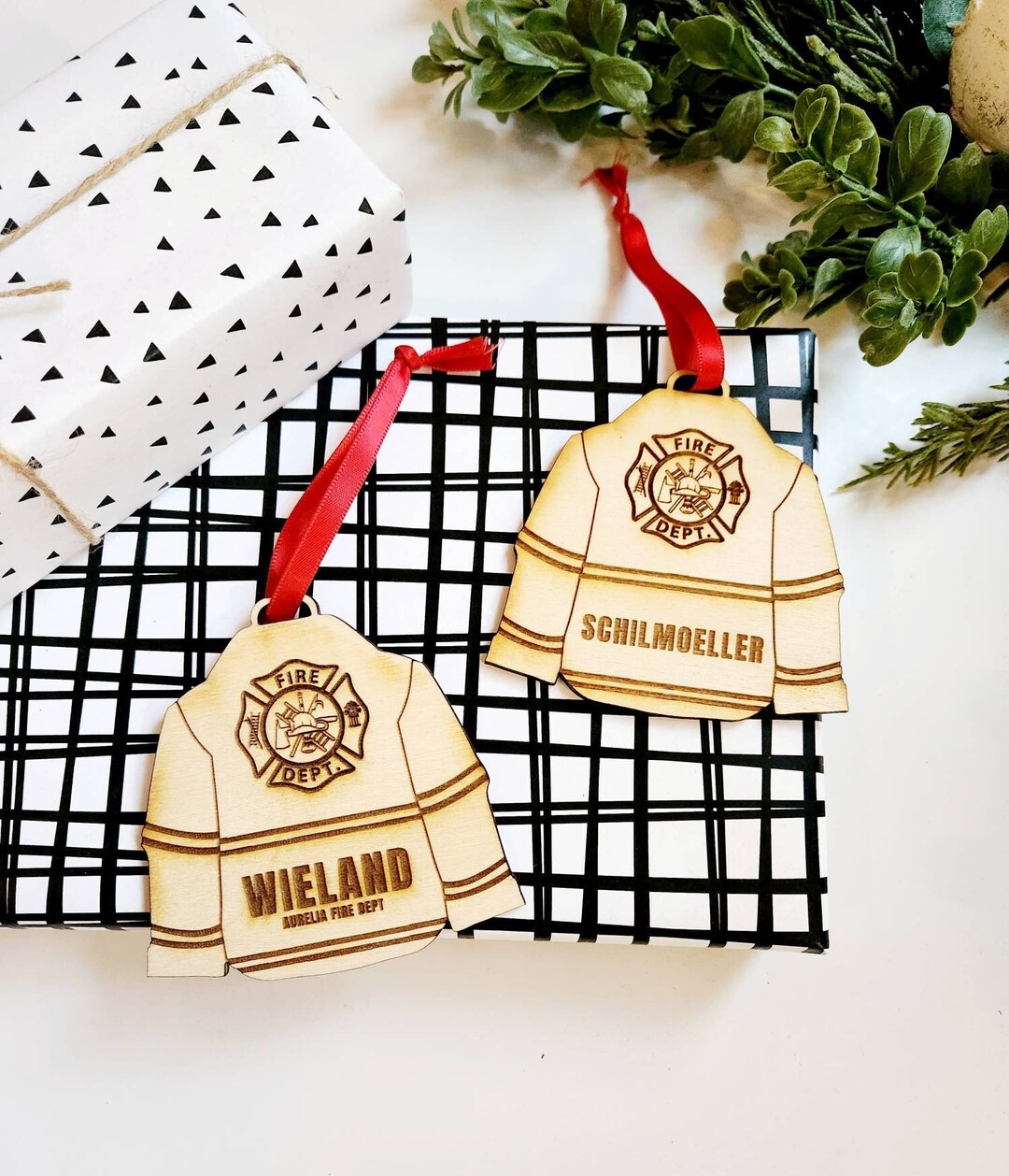 Personalized Firefighter Ornament Chief Gifts Fire Department Ornament ...