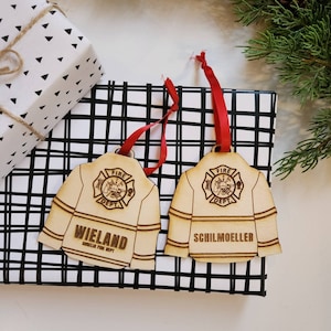 Personalized Firefighter Ornament Chief Gifts Fire Department Ornament ...
