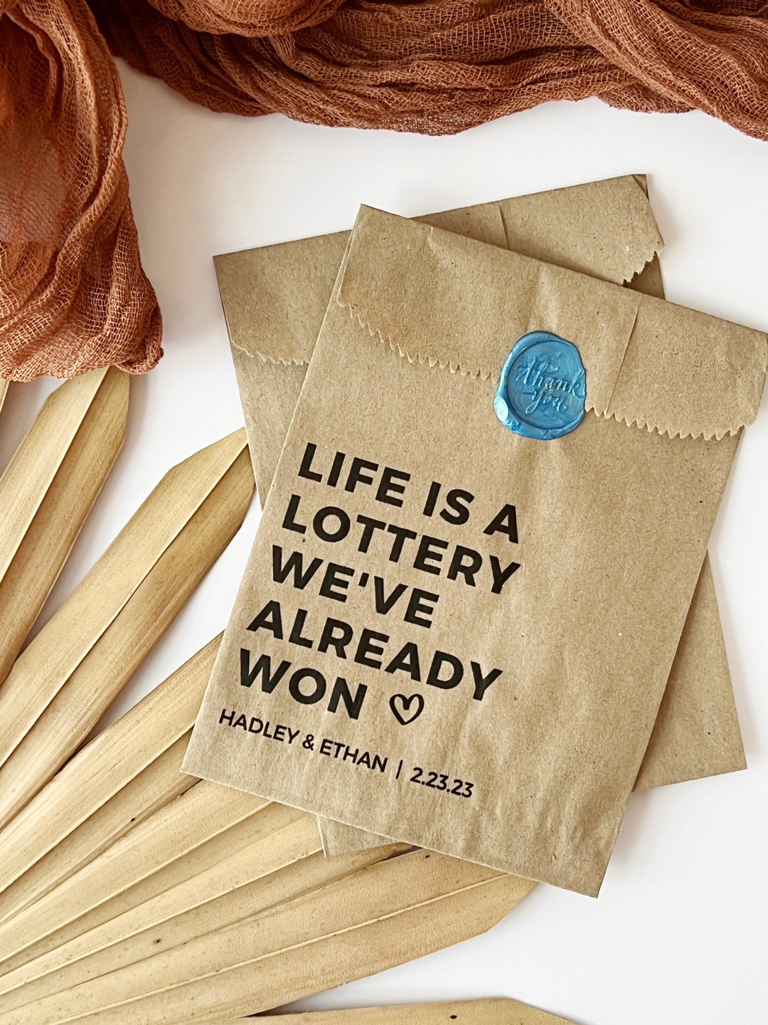 Life is a Lottery Favor Bags: Scratch off Wedding Favors, Pkg of 25 - Etsy