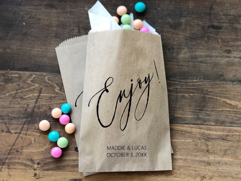 Wedding Favor Bags Candy Buffet Bagcookie Favor Bags | Etsy