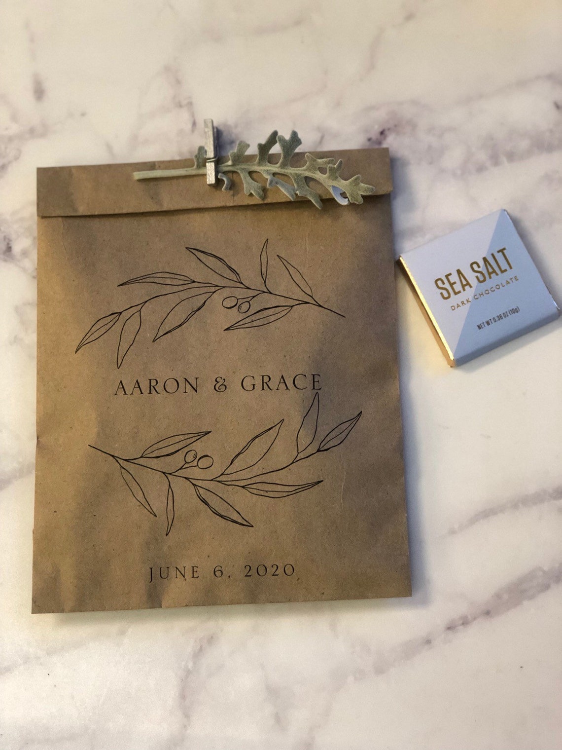 Wedding Candy Bags Simple Wedding Favors Personalized Bridal | Etsy