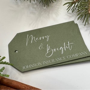 Personalized Christmas Gift Tags, Sage Green Christmas Tags, Wine Gift ...
