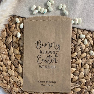 Bunny Kisses Easter Cookie Bag Easter Kisses Favor Easter Candy Bags ...