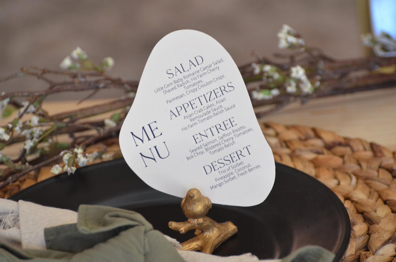 Pebble Wedding Menus: Modern Vintage Abstract Design (set of 12) - Etsy