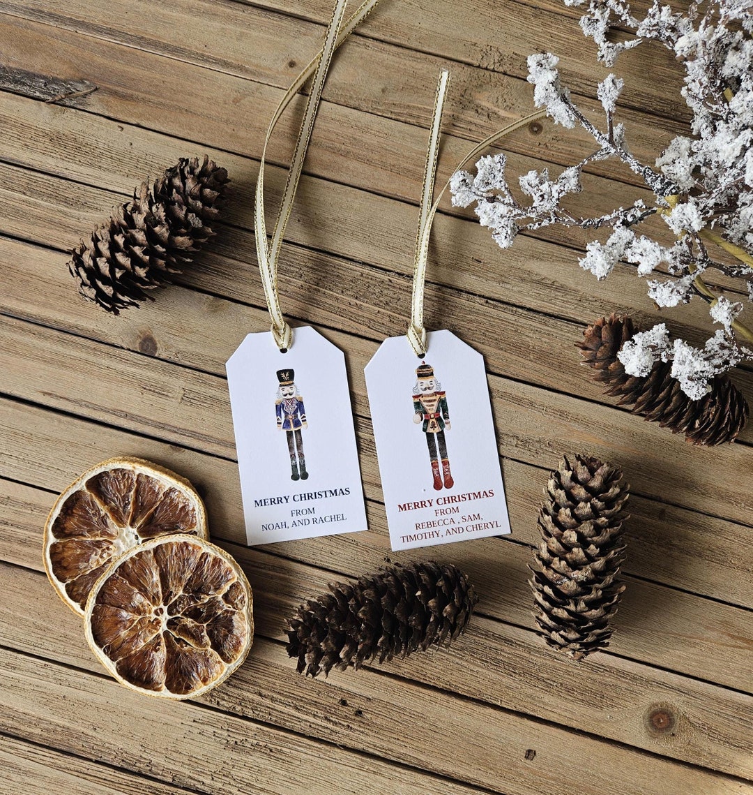 Personalized Nutcracker Christmas Gift Tags Set of 16 - Customized ...