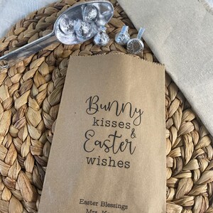 Bunny Kisses Easter Cookie Bag Easter Kisses Favor Easter Candy Bags ...
