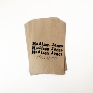 Graduation Favor Bags, Retro Take Home Bag, Donut Bag, Graduation ...