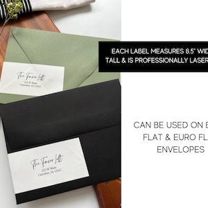 Wrap Around Wedding Address Labels: Calligraphy Envelope Stickers - Etsy