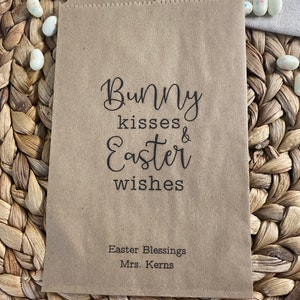 Bunny Kisses Easter Cookie Bag Easter Kisses Favor Easter Candy Bags ...