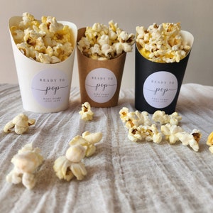 Ready to POP Printed Stickers! Popcorn Cups, Baby Shower Snack Cups ...