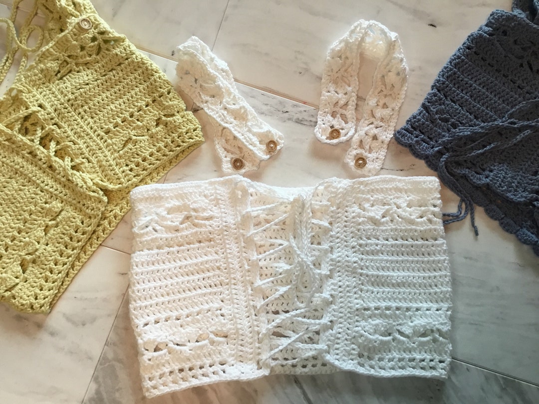 Crochet Pattern PDF Basque Style Tube Top With Optional Straps Fully ...