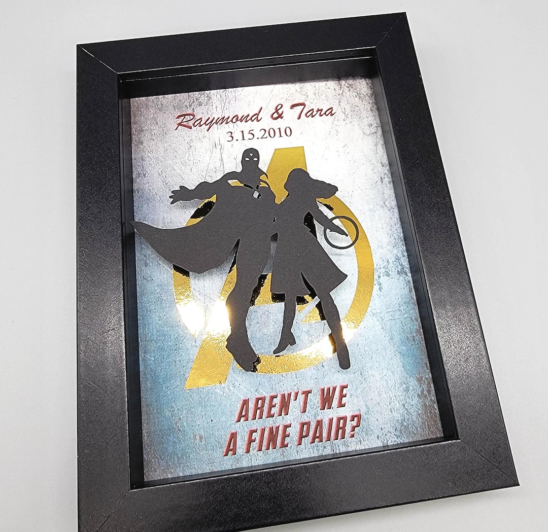 Boyfriend Birthday Gift | 5"x 7" Marvel Wedding Gift Wanda Vision Gift ...