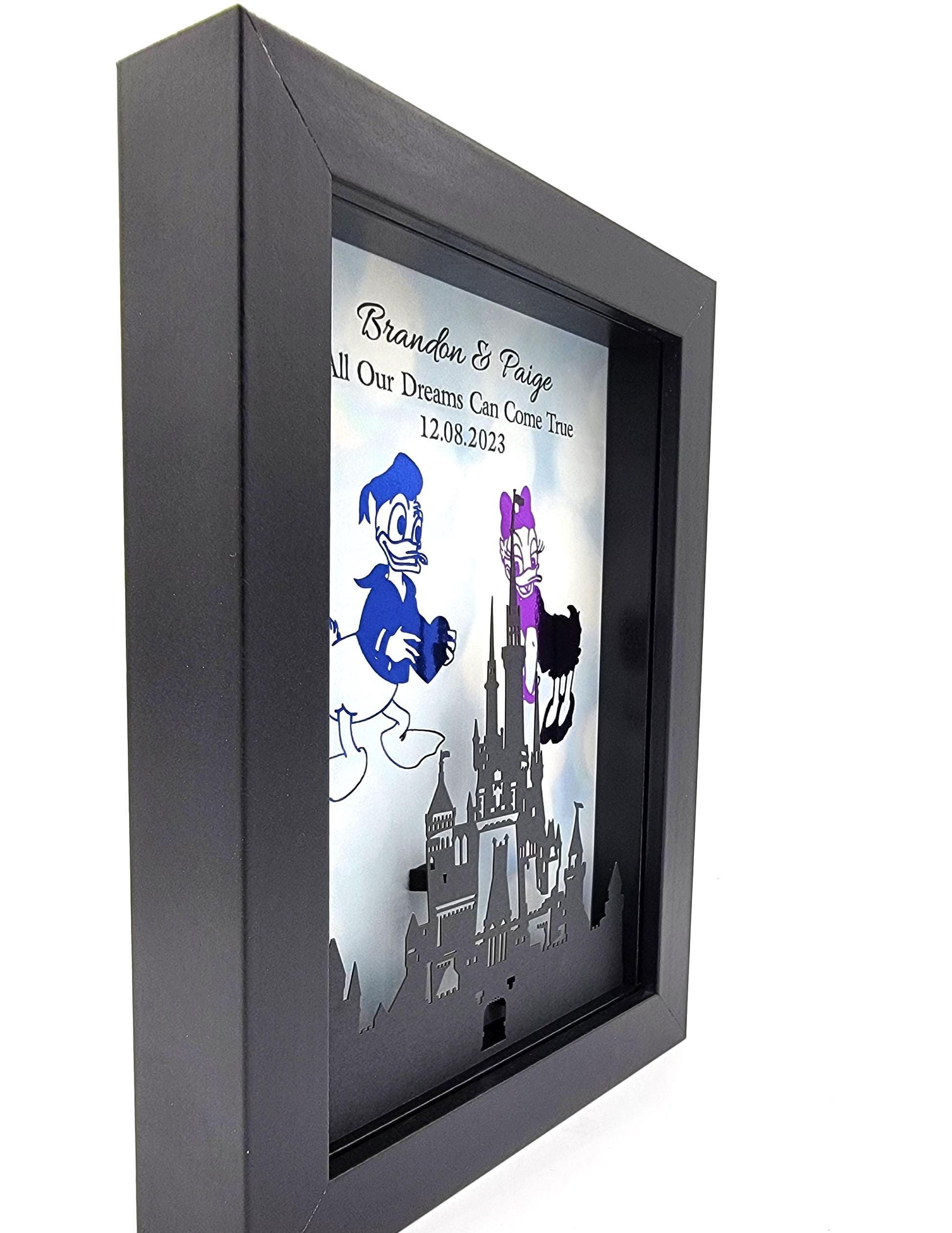 Disney 3D Shadowbox Donald and Daisy Wedding Gift, Husband Anniversary ...