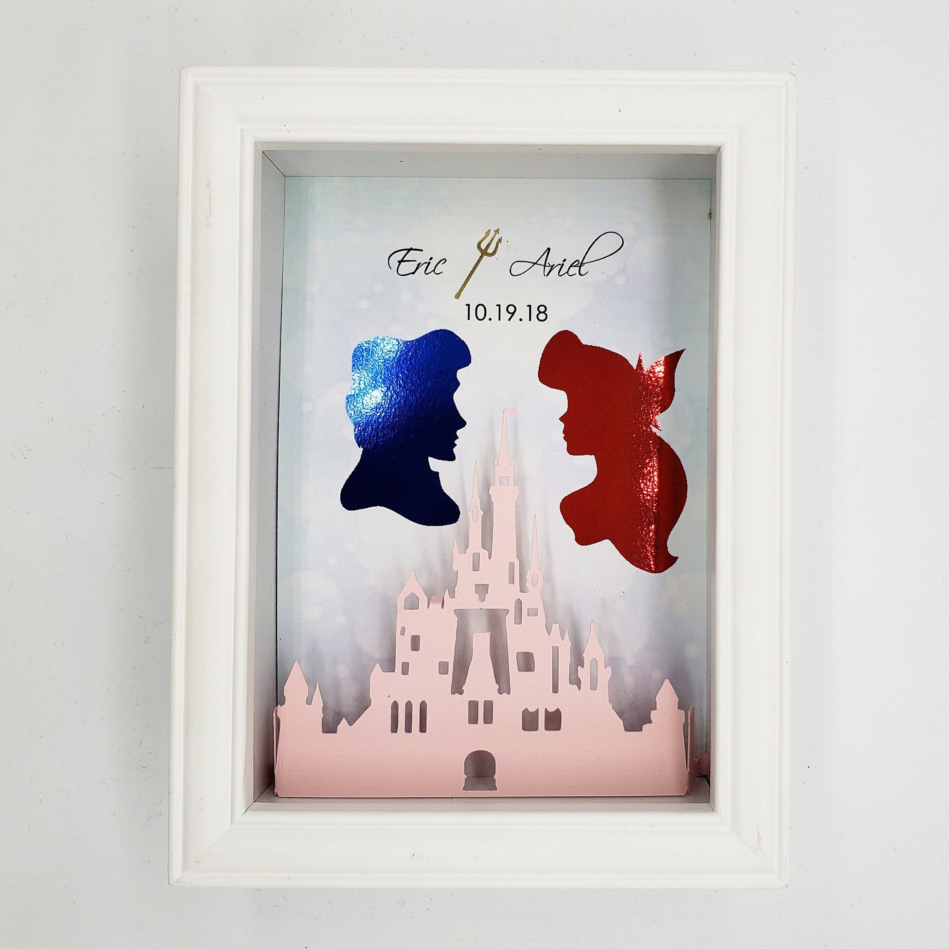 Kitchen & Dining Home & Living Ariel and Eric glass Couple gift Little ...