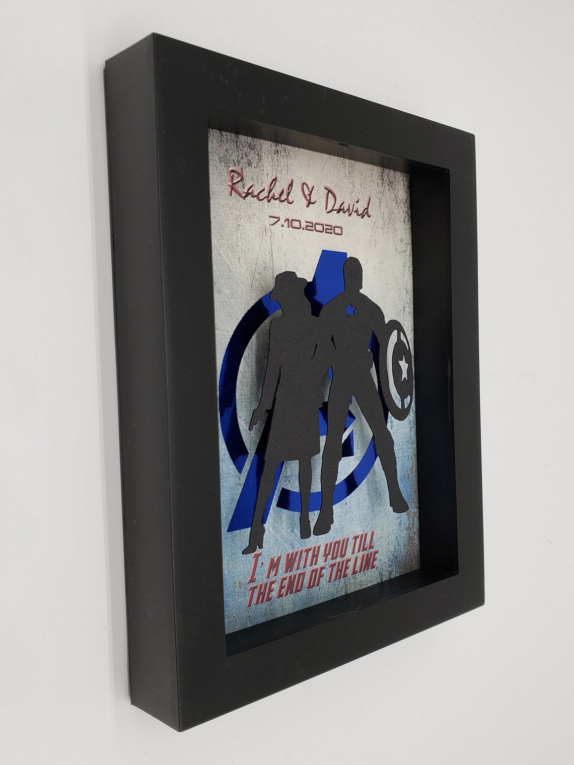 5x 7 Shadow Box Personalized Captain America and - Etsy