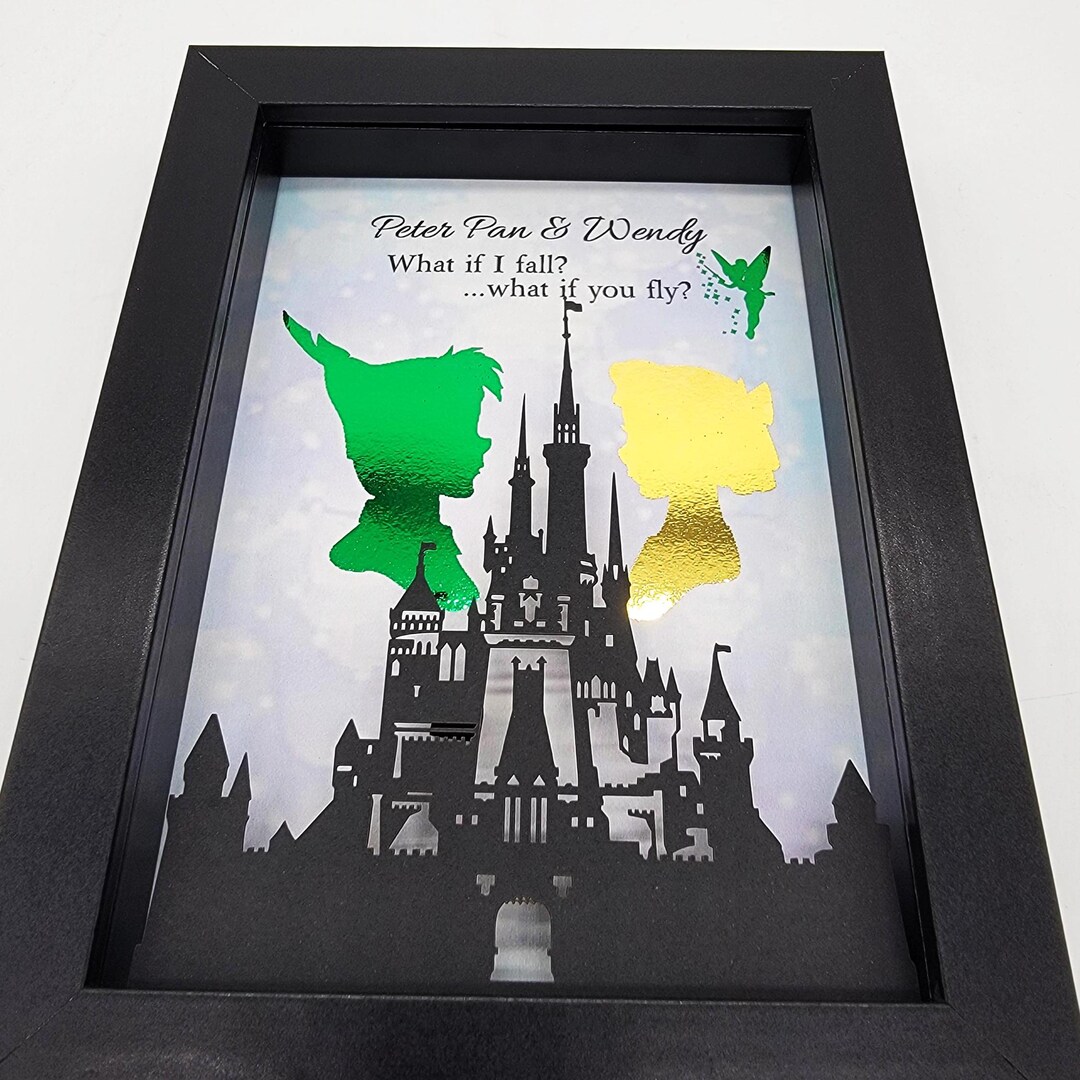 5"x 7" 3D Disney Peter Pan and Wendy Baby Shower Gift, Peter Pan ...