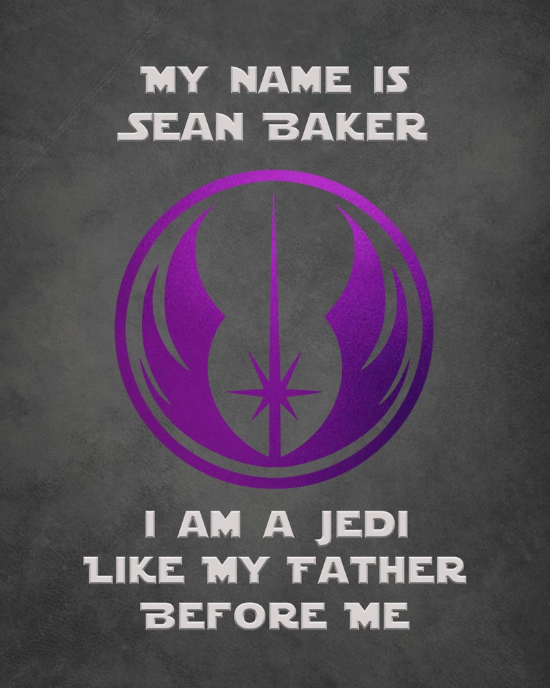 I Am A Jedi Like My Father Before Me Print Star Wars Jedi - Etsy