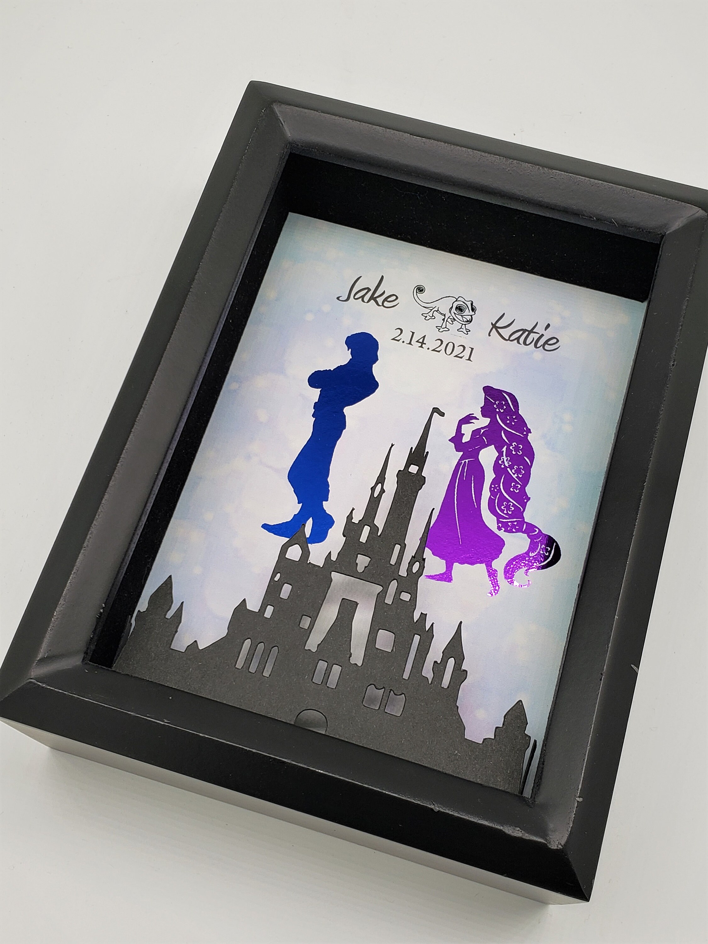 Disney 3D Shadowbox Tangled Rapunzel Wedding Gift for Couple - Etsy